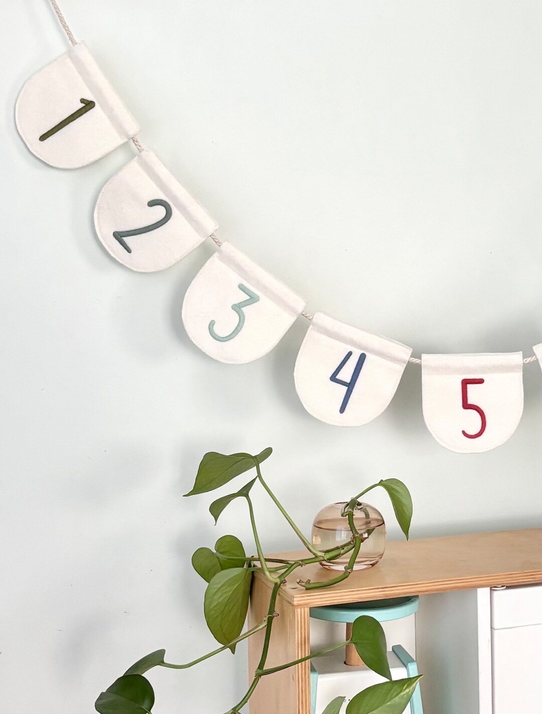 Number Line Bunting, Childrens Decor, Early Learning, Educational ...