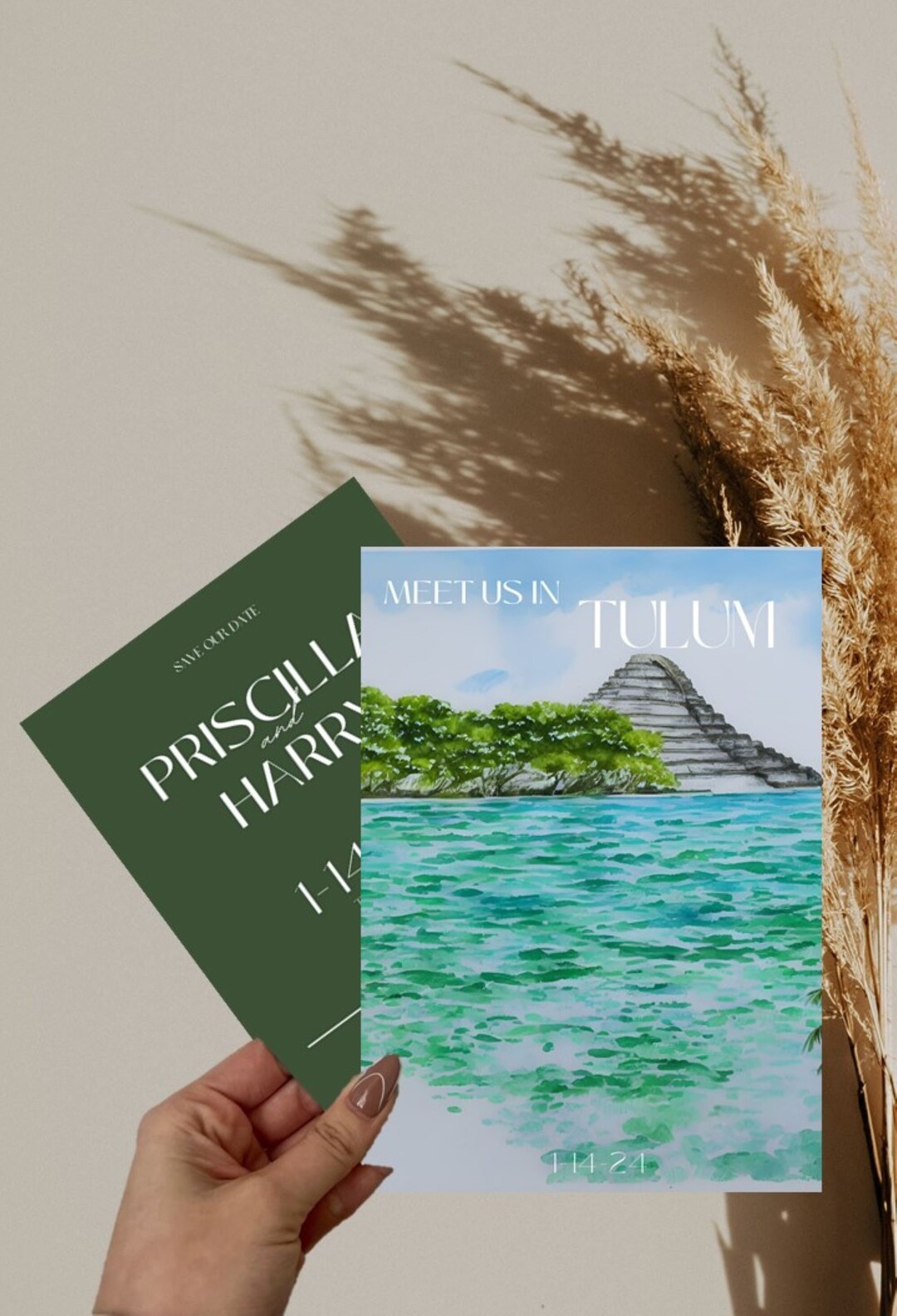 Tulum Save the Date Template, Beach Wedding Save the Date Printable ...