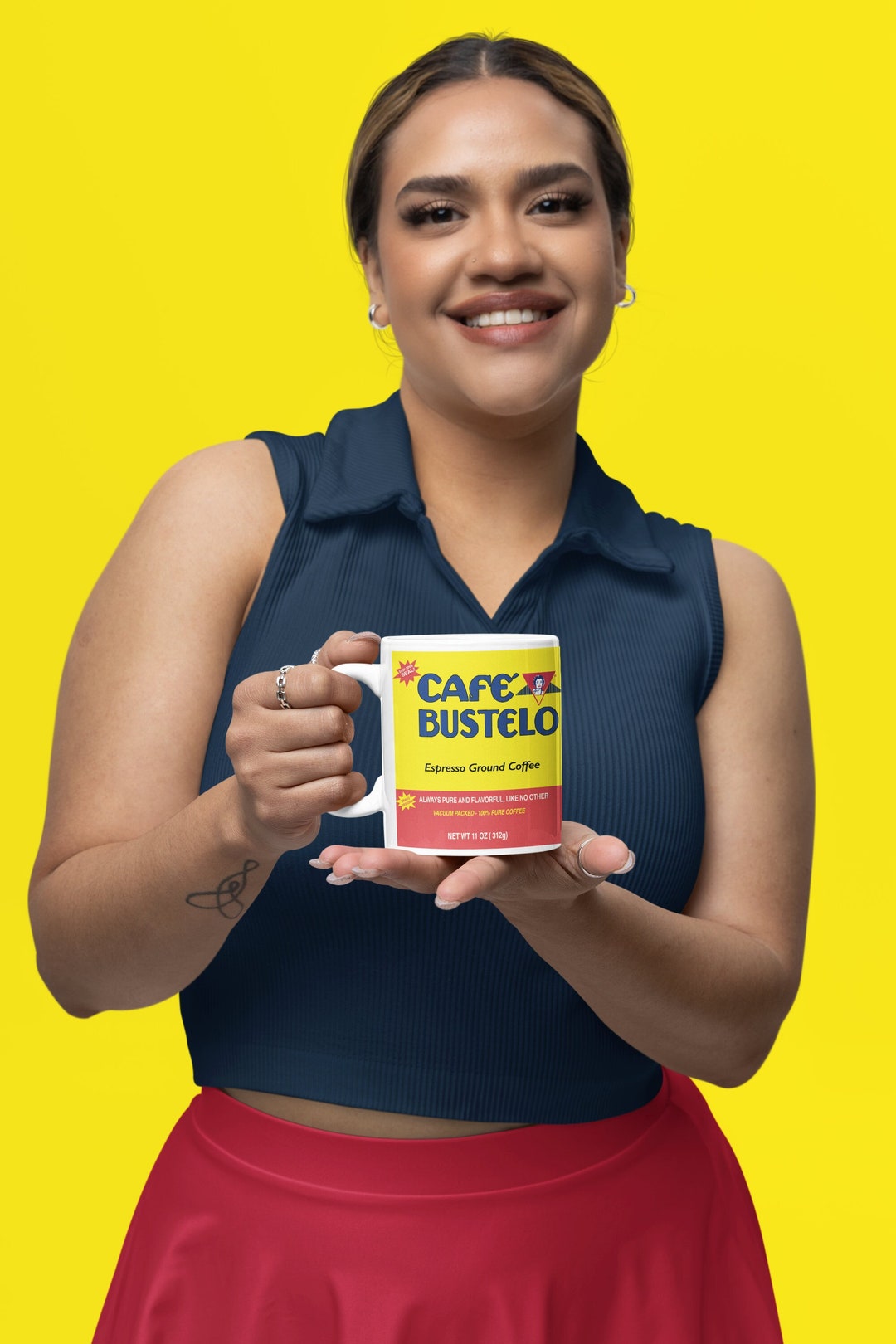 Bustelo Mug English White Handles - 11 Oz or 15 Oz Mugs - Etsy