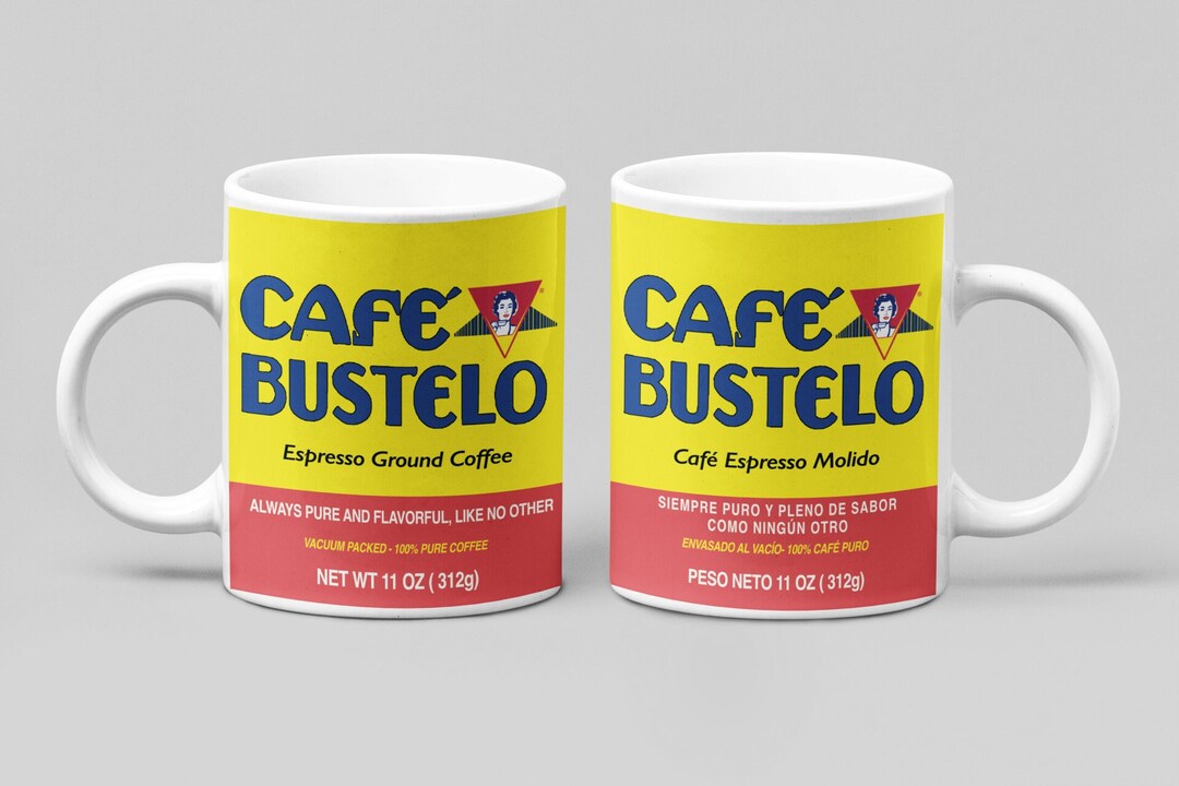 Bilingual Bustelo Mug White Handles - 11 Oz or 15 Oz Mugs - Etsy