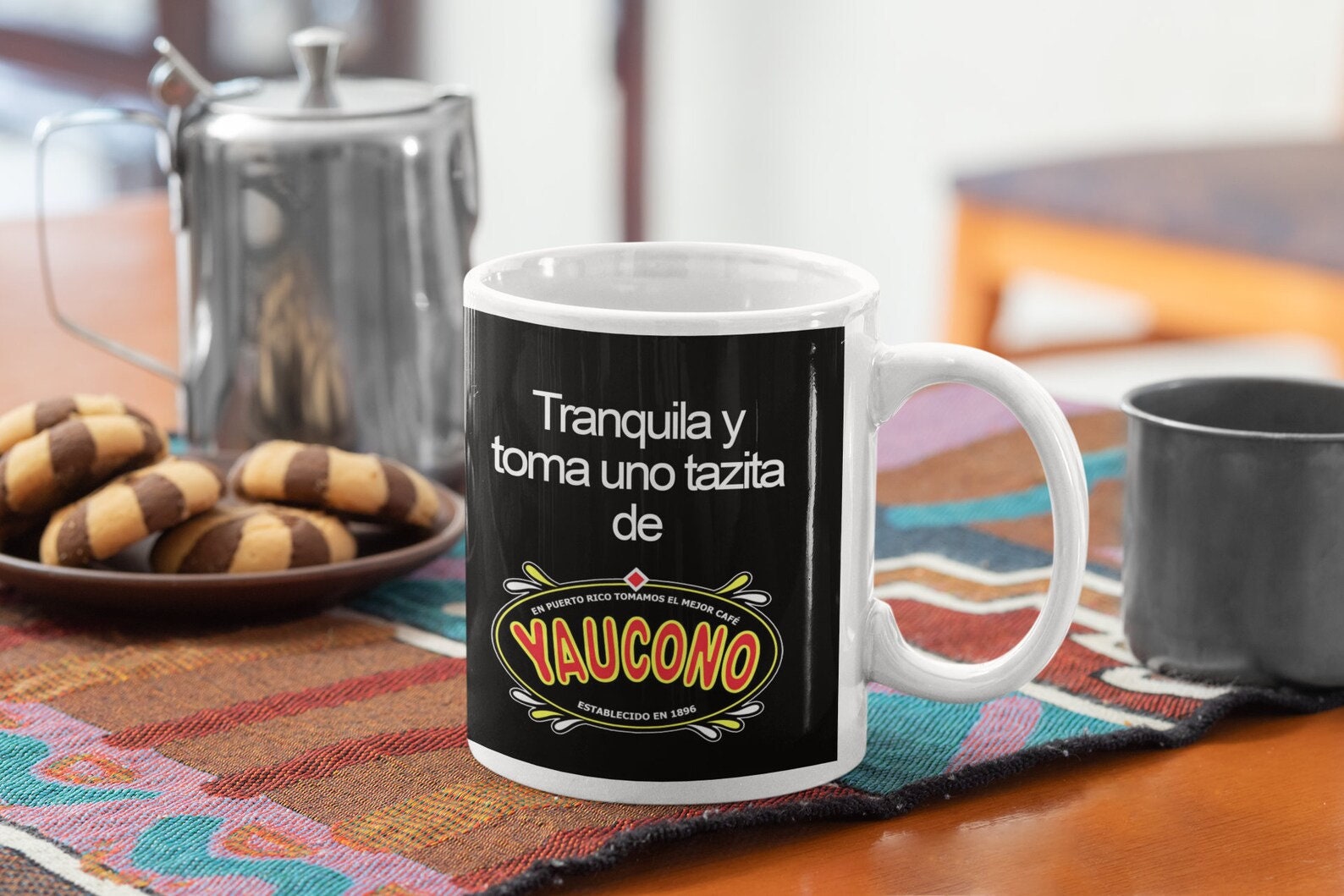 Cafe Rico Mug With Red Interior & Handle. Cafesito Mug. Un Buchito De ...