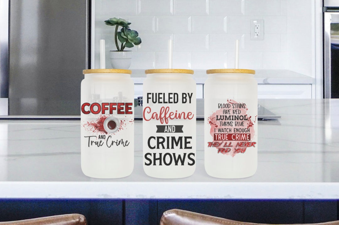Crime Show Cups and Glass Cans, Libbey Glasses, True Crime - Etsy