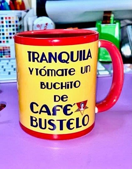 Cafe Rico Mug With Red Interior & Handle. Cafesito Mug. Un - Etsy