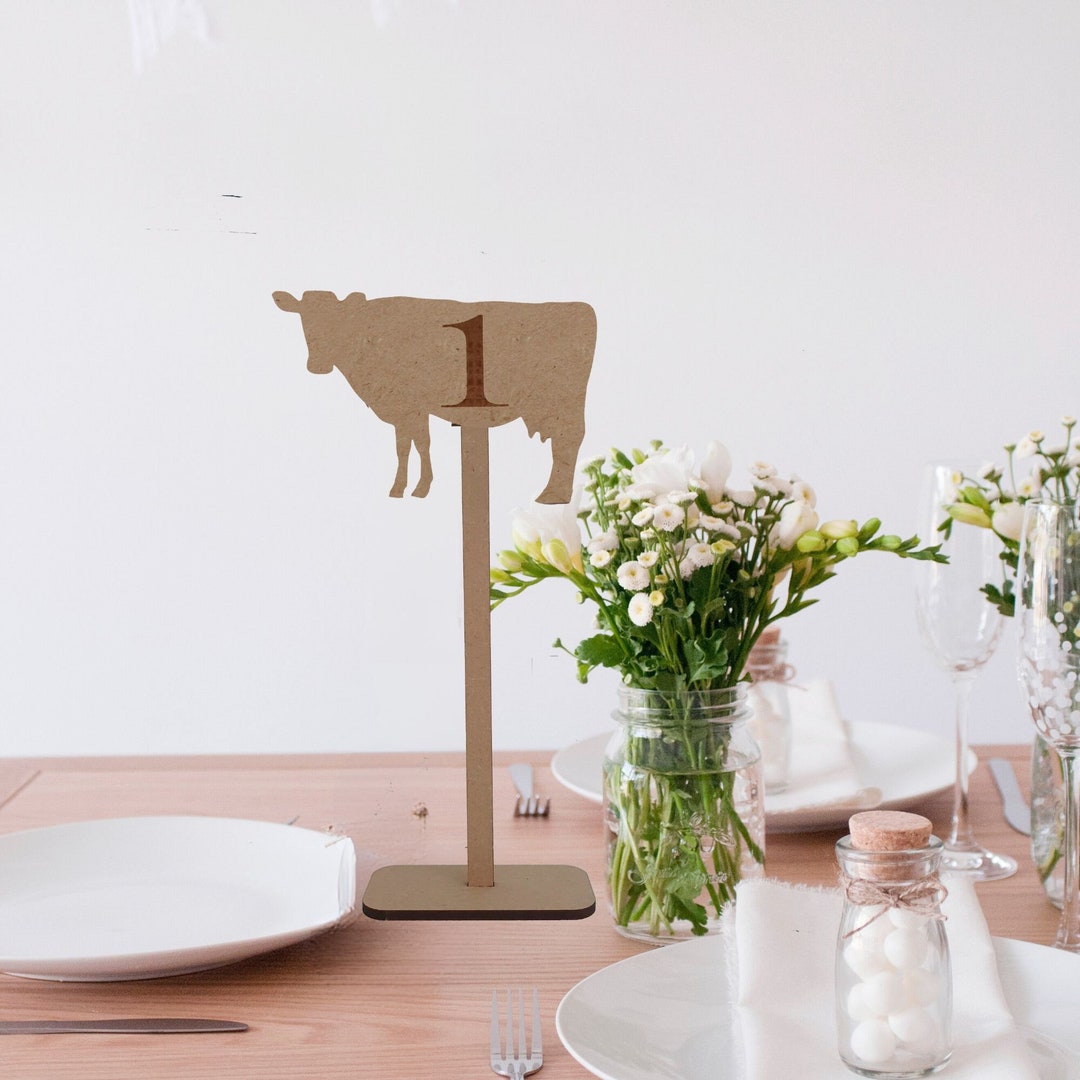 Cow Table Numbers/country Theme Wedding Table Numbers/farm Wedding ...