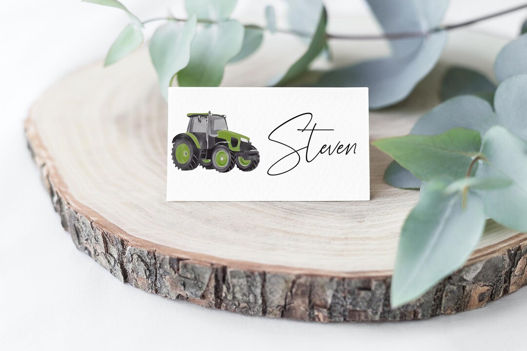 Tractor Wedding Place Cards: Farm Theme, Barn Wedding - Etsy
