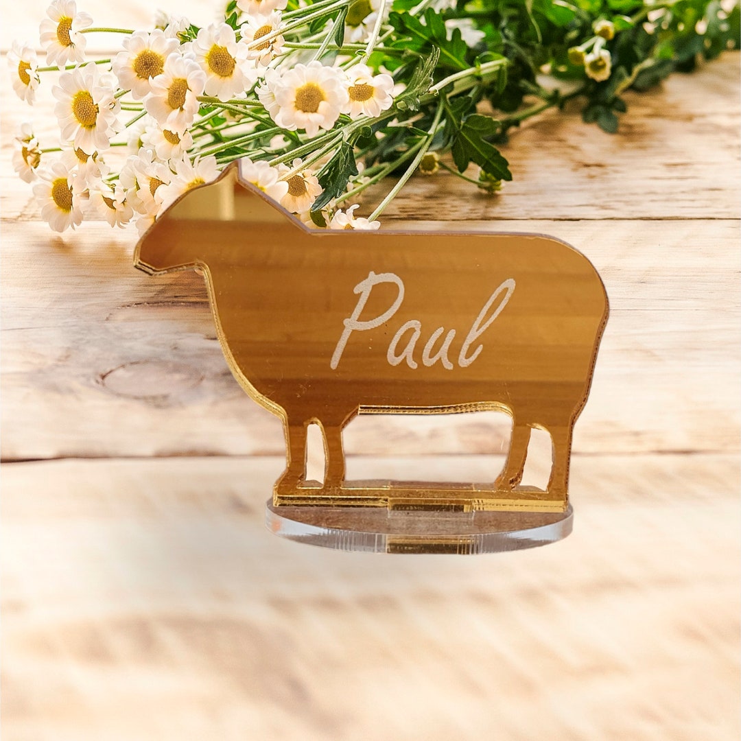 Sheep Place Setting for Farm Wedding Table Decor for Farm Wedding Guest ...
