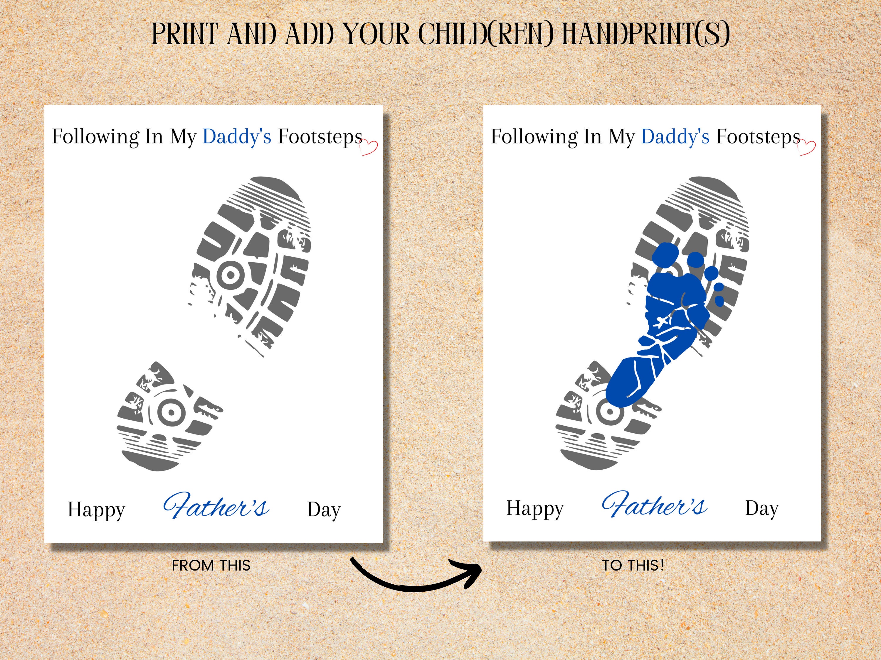 Father's Day Footprint Craft | Daddy I'm Following in Your Footsteps ...