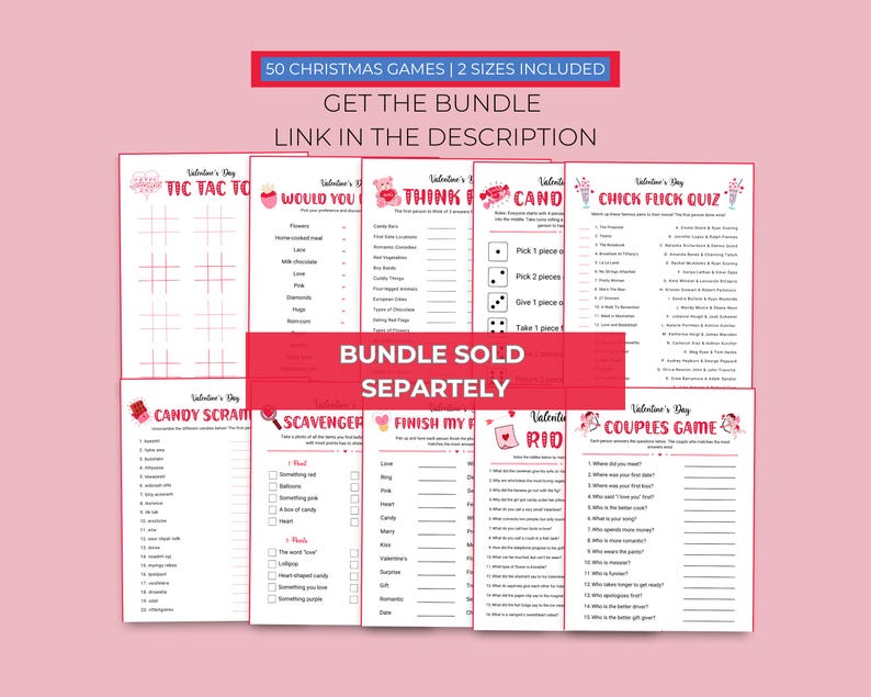 Valentine's Day Candy Scramble, Valentine's Party Game, Valentine's ...