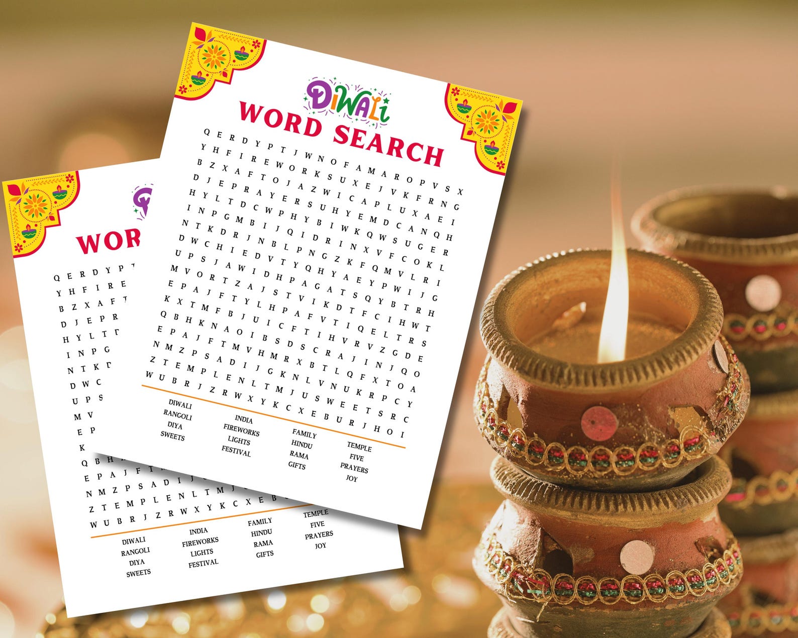 Diwali Word Search, Diwali Activity, Diwali Party Game, Printable ...