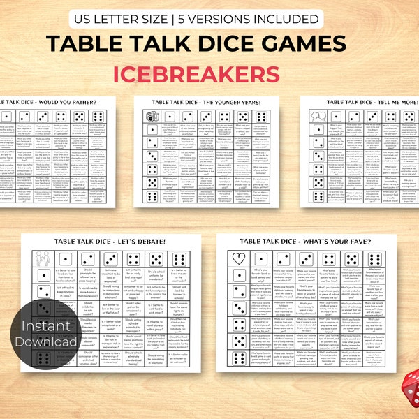 Roll the Dice Questions - Etsy