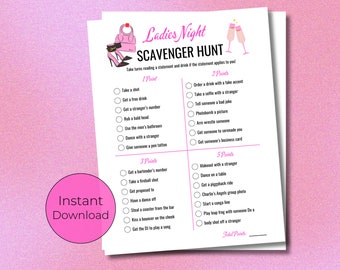 Ladies Night Scavenger Hunt - Etsy Canada