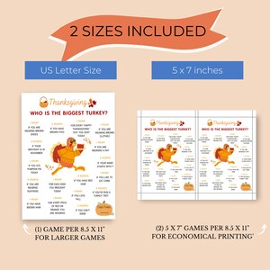 Who is the Biggest Turkey Game: Thanksgiving Friendsgiving Icebreaker ...