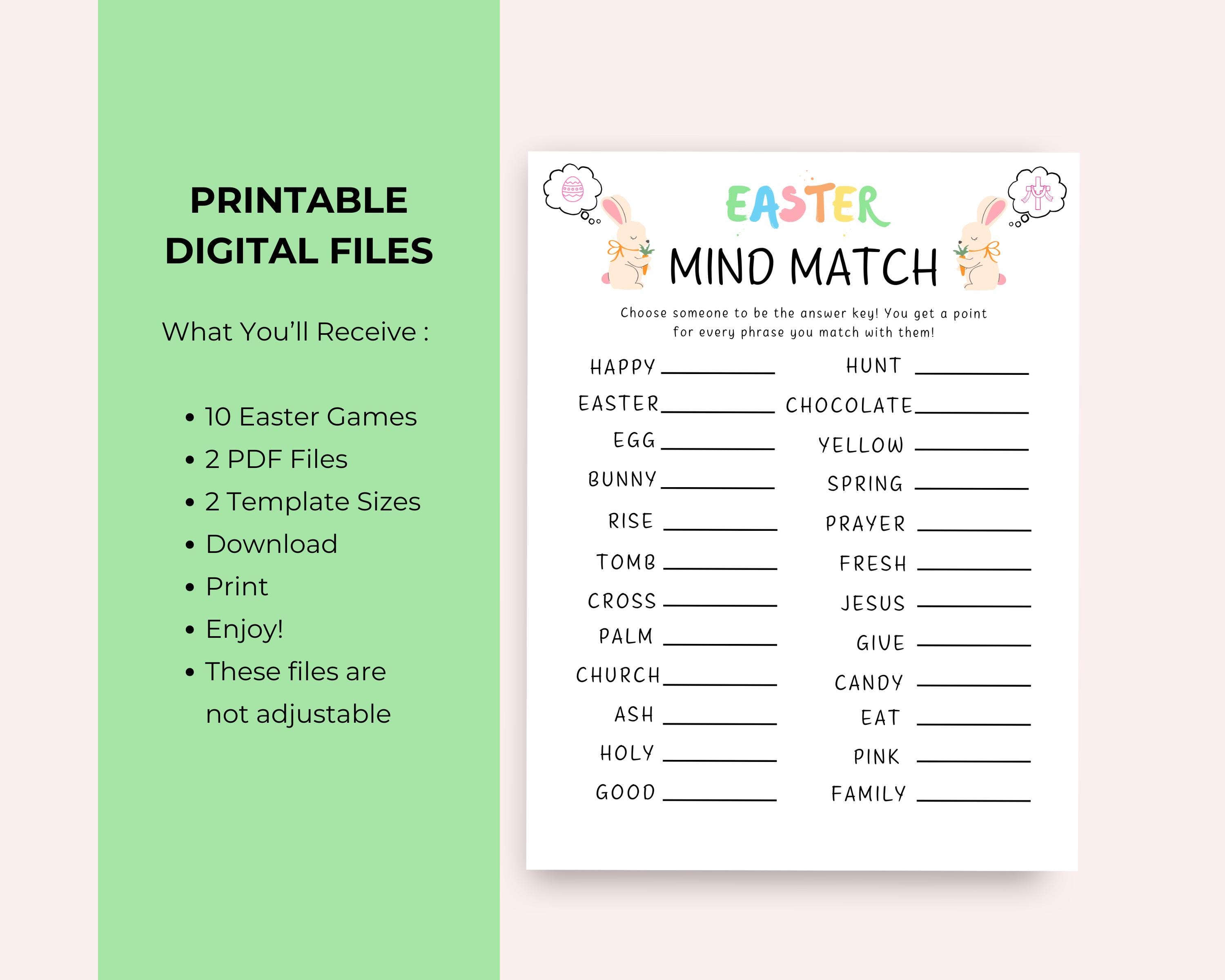 Printable Easter Games Bundle: Family & Classroom Activities (digital ...