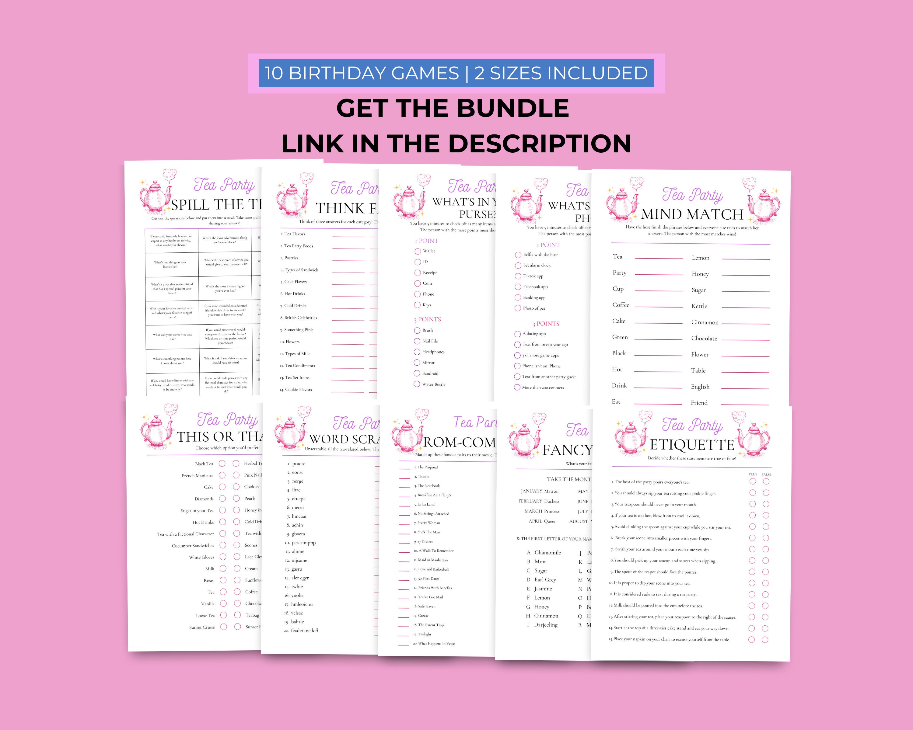 Tea Etiquette Game Ladies Tea Party Afternoon Tea Party Tea Party ...