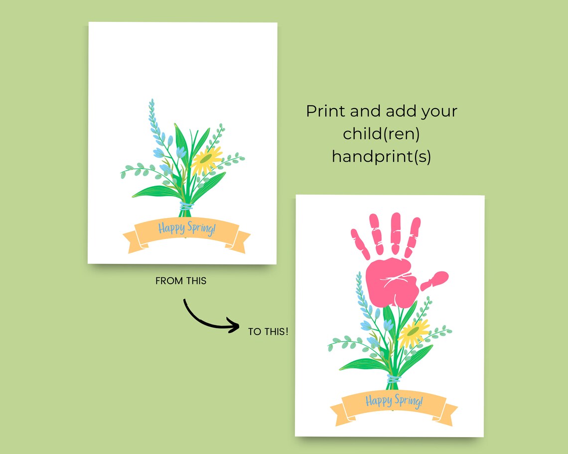 Flower Handprint Flower Handprint Craft Spring Handprint Art Happy ...