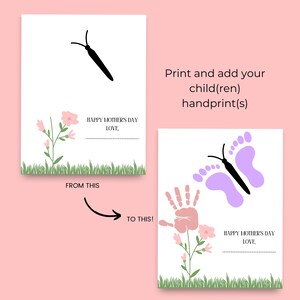 Mother's Day Handprint/footprint Keepsake | Gifts From Kids Butterfly ...