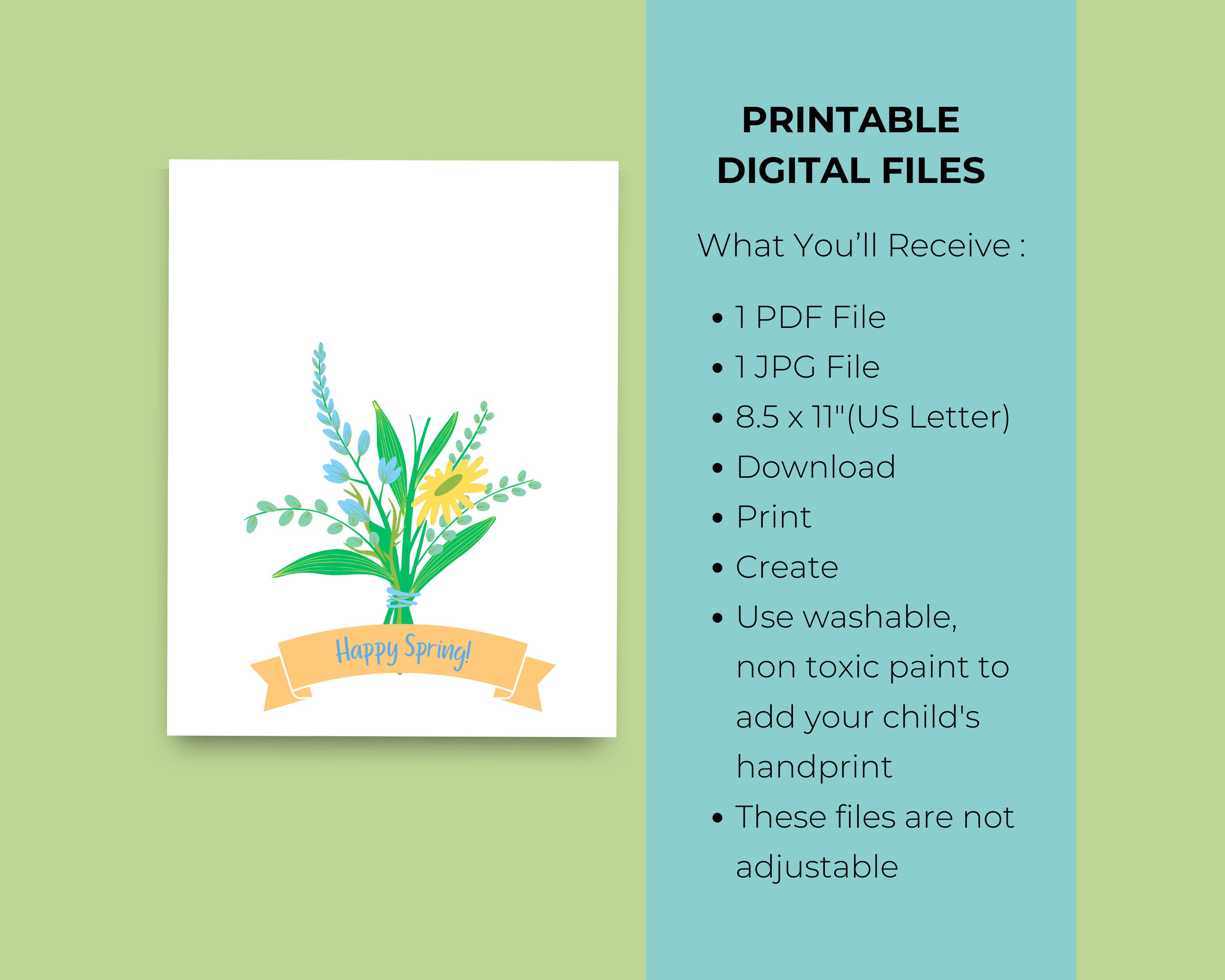 Flower Handprint Flower Handprint Craft Spring Handprint Art Happy ...