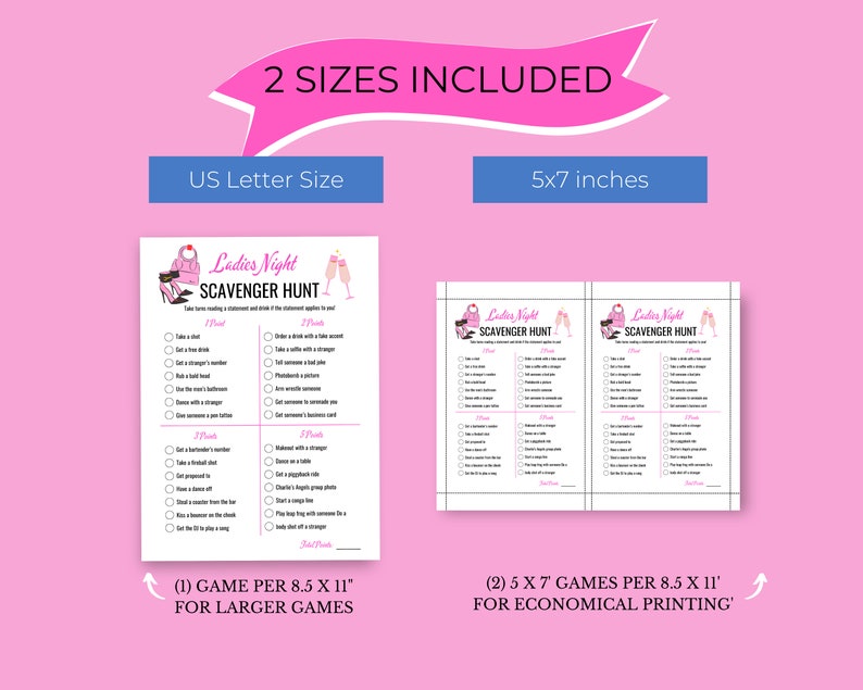 Ladies Night Scavenger Hunt | Bar Scavenger Hunt | Adult Scavenger Hunt ...