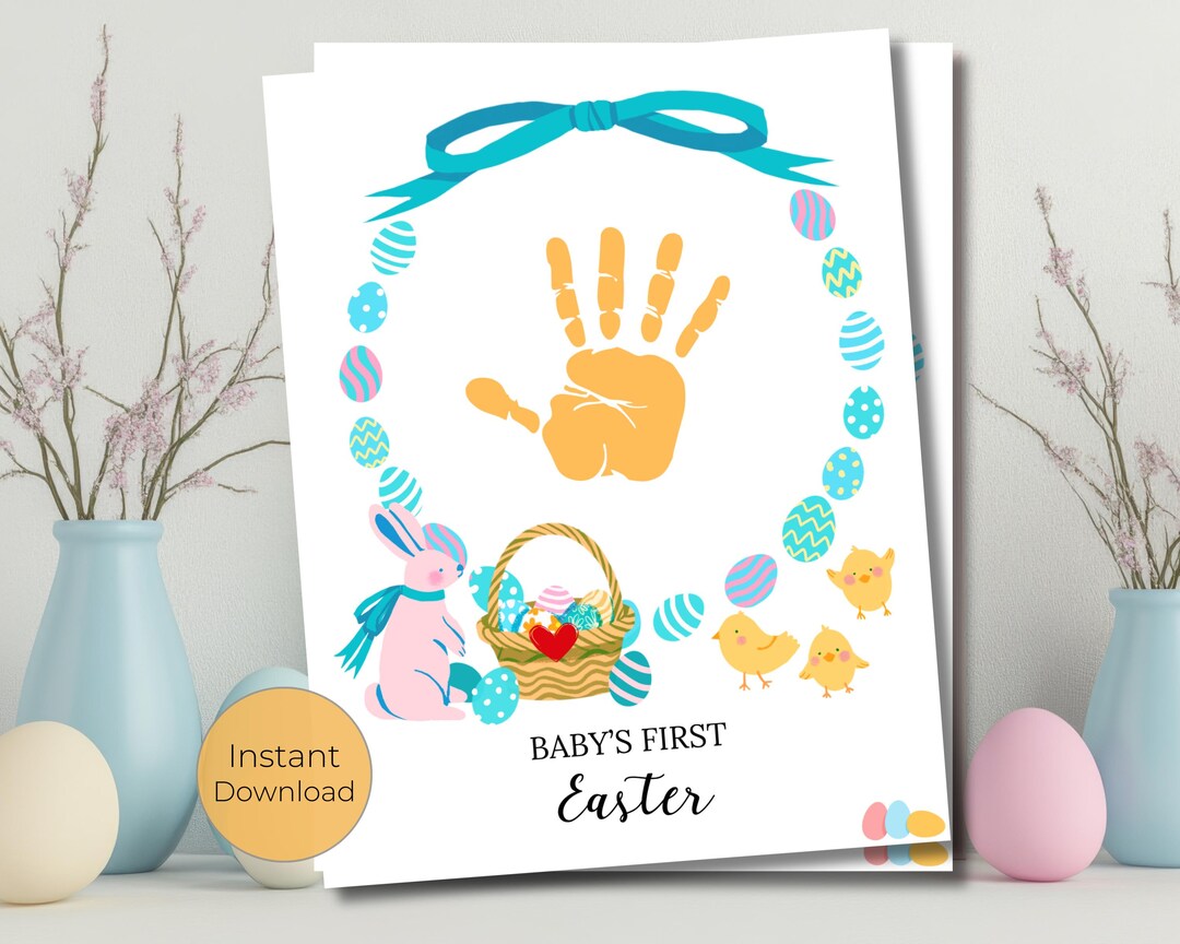 Baby's First Easter Handprint Art: Keepsake Craft (digital Download) - Etsy
