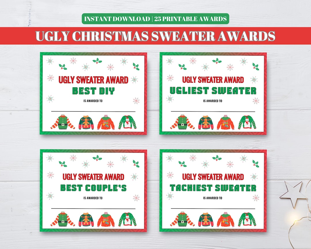 Christmas Ugly Sweater Party, Ugly Sweater Awards, Ugly Sweater Party ...
