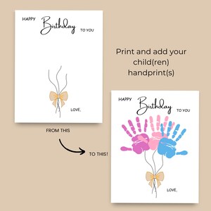 Happy Birthday Handprint | Birthday Handprint Craft | Handprint Art for ...