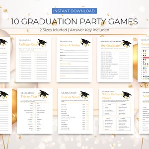 Graduation Games Bundle | Graduation Party Games | Graduation Games ...