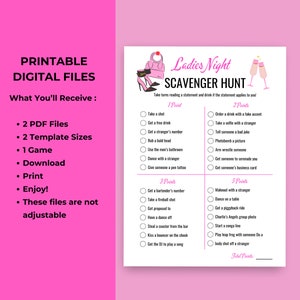 Ladies Night Scavenger Hunt Game: Bar Crawl Fun (PDF Download) - Etsy