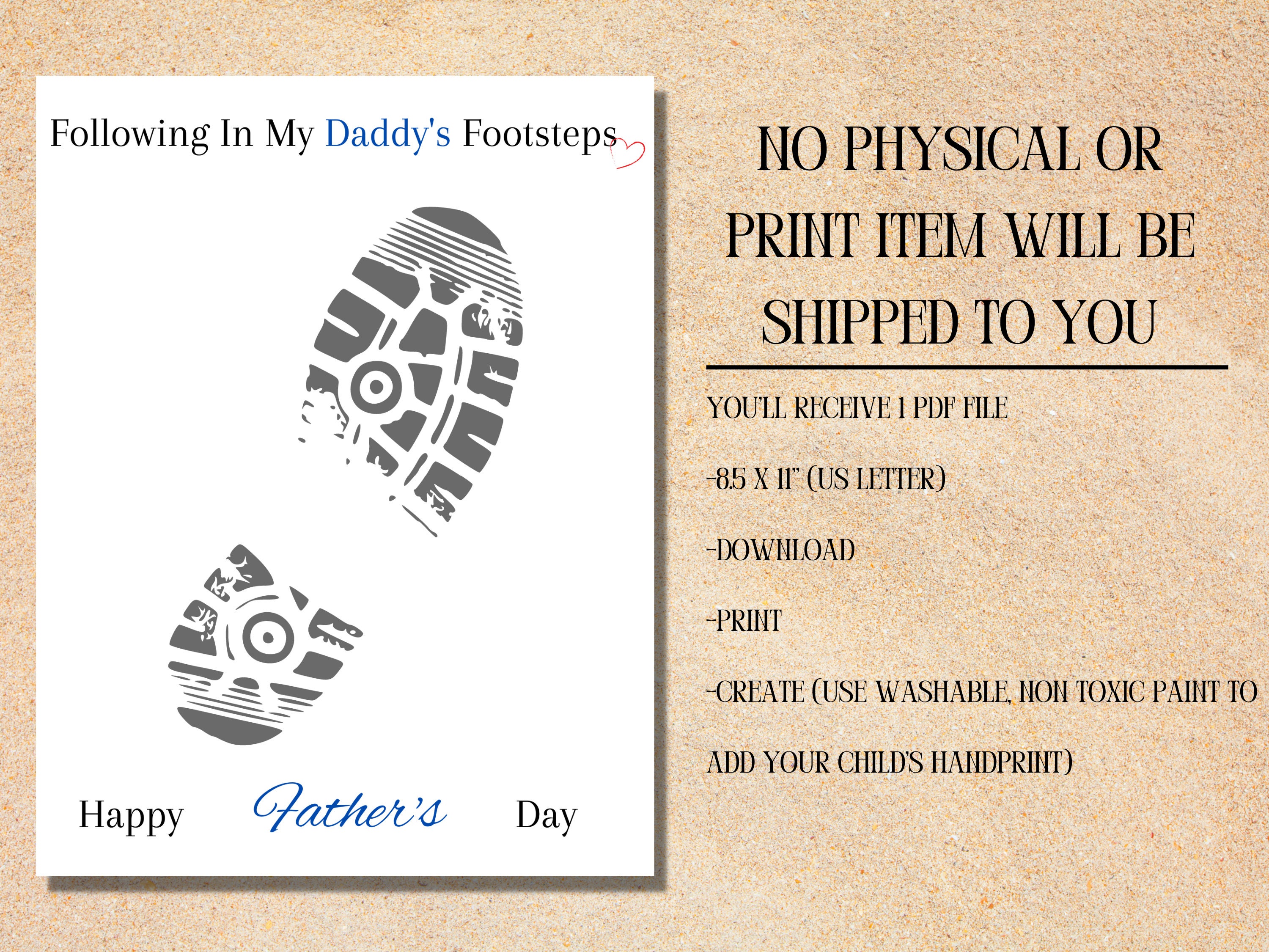 Father's Day Footprint Craft | Daddy I'm Following in Your Footsteps ...