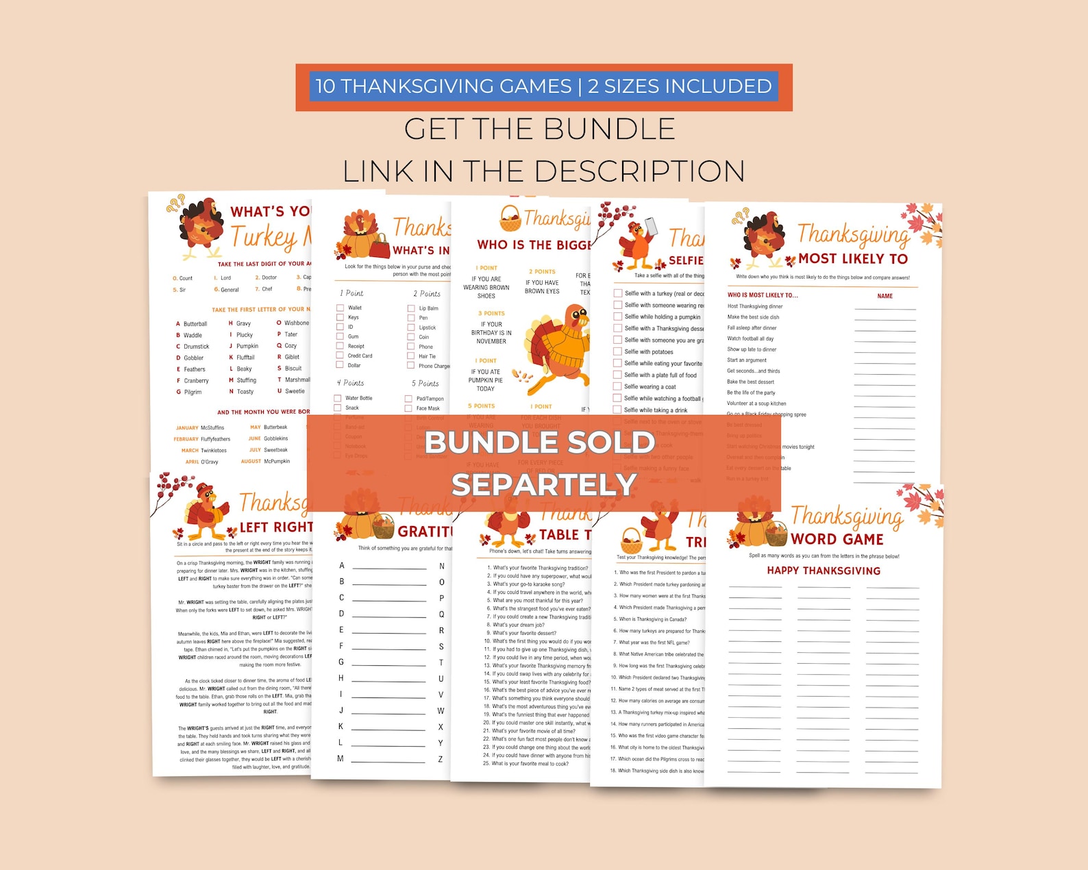 Thanksgiving Selfie Scavenger Hunt, Adult Scavenger Hunt, Thanksgiving ...