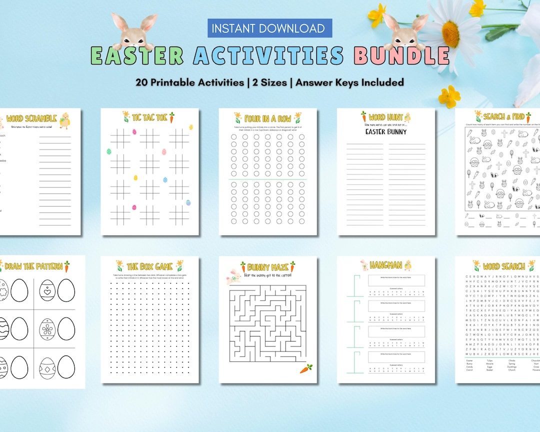Easter Activities Printable, Easter Printable, Kids Activity Pages ...