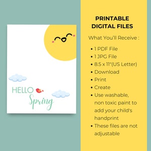 Spring Handprint | Spring Handprint Art | Hello Spring | Handprint ...