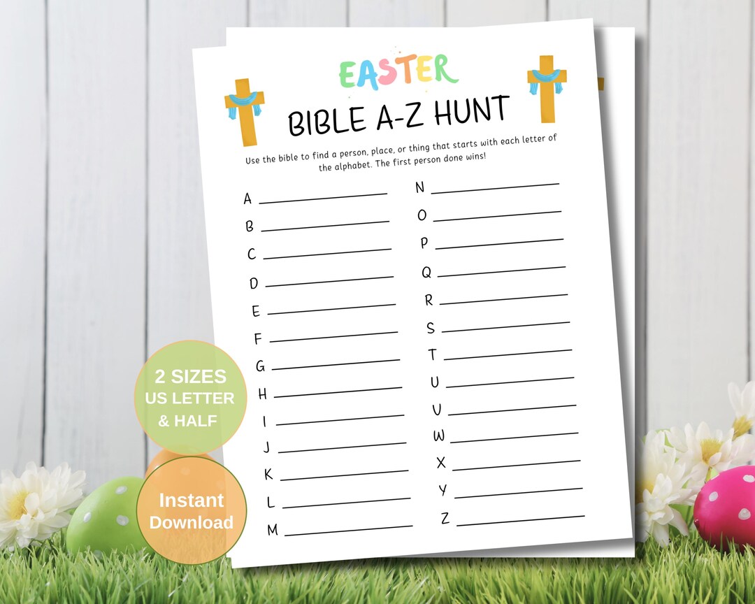 Bible Game, Easter Bible Hunt, Church Game, Christian Game, Religious ...