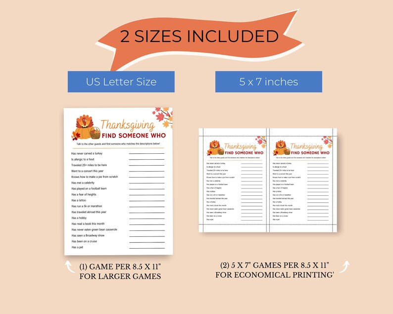 Thanksgiving Find Someone Who, Thanksgiving Game Printable, Family ...