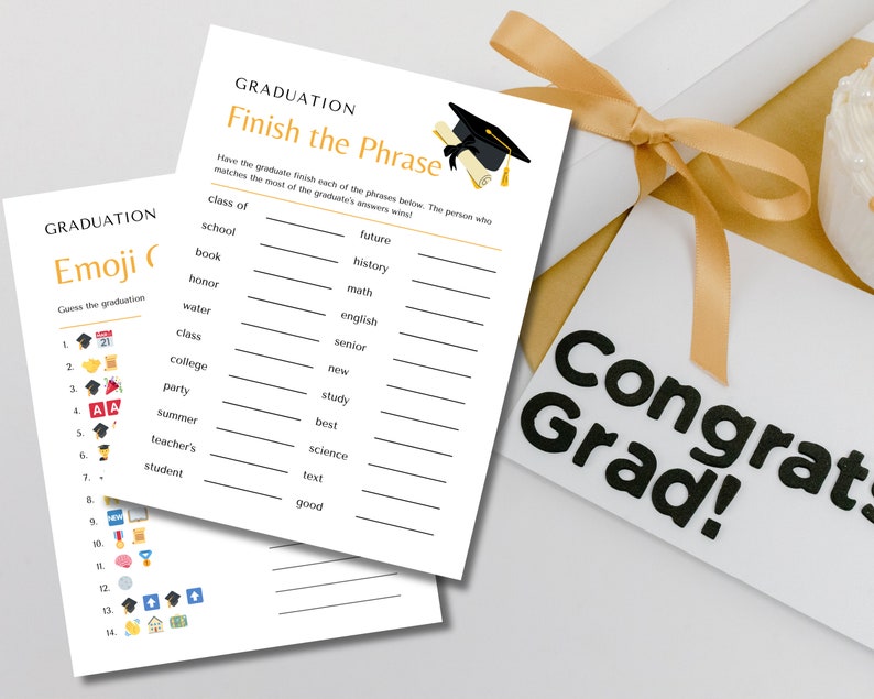 Graduation Games Bundle | Graduation Party Games | Graduation Games ...