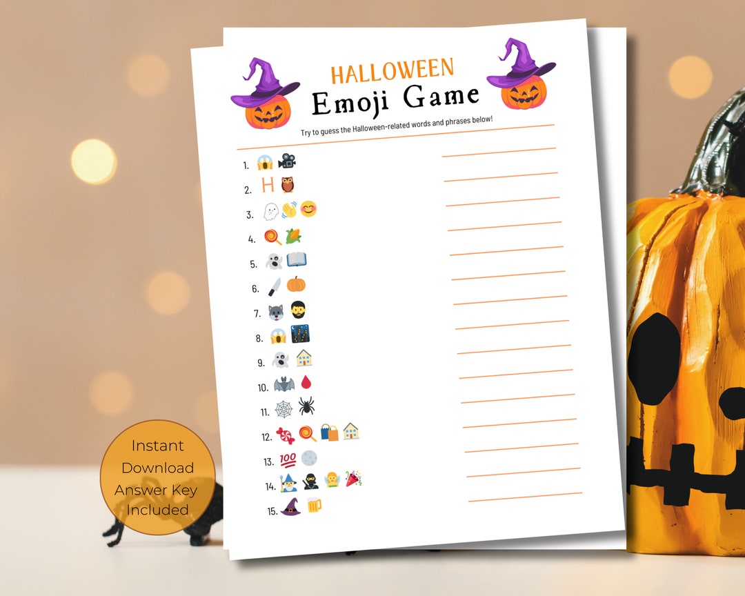 Halloween Emoji Game | Halloween Party Games | Family Game Night ...