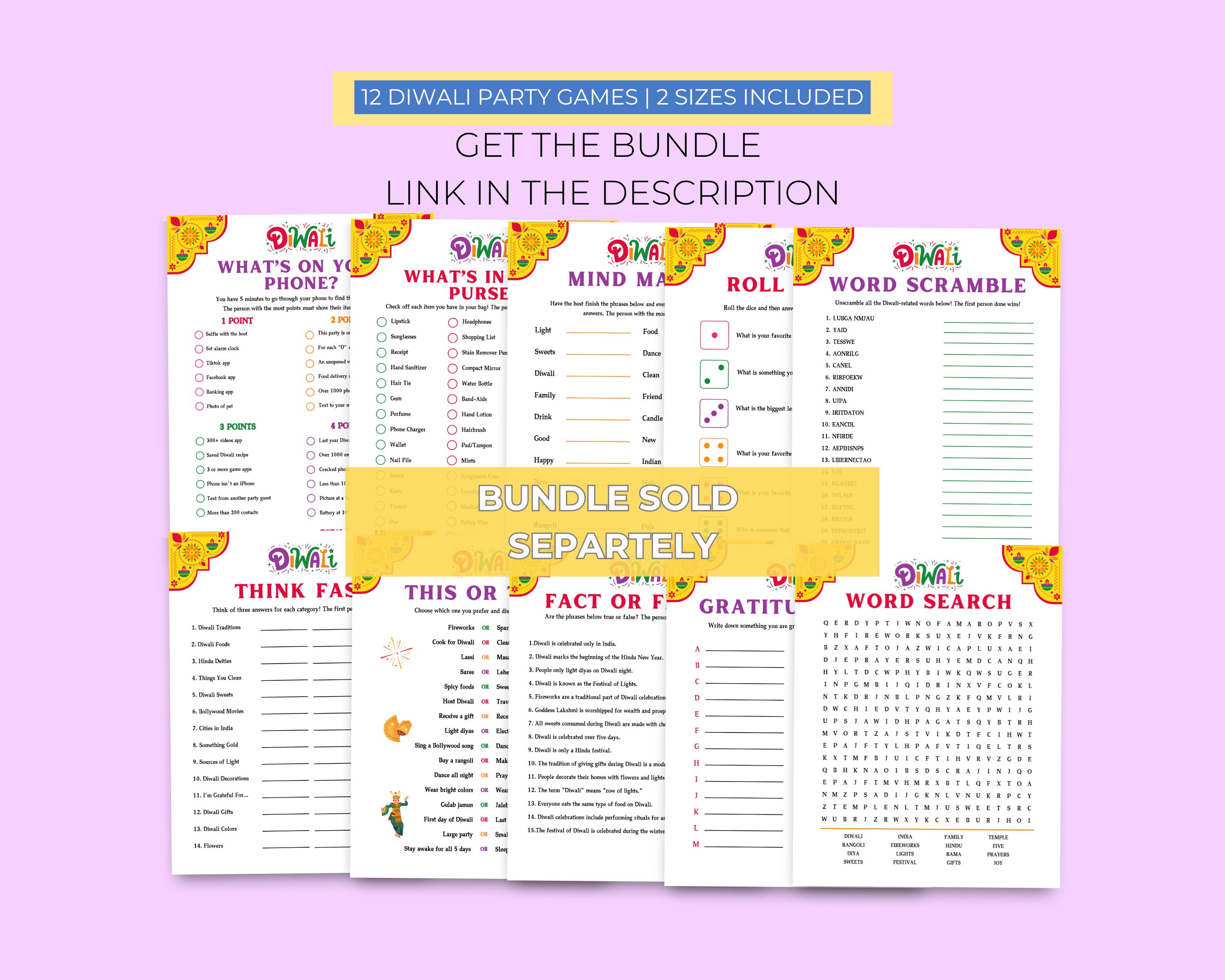 Diwali Word Search, Diwali Activity, Diwali Party Game, Printable ...