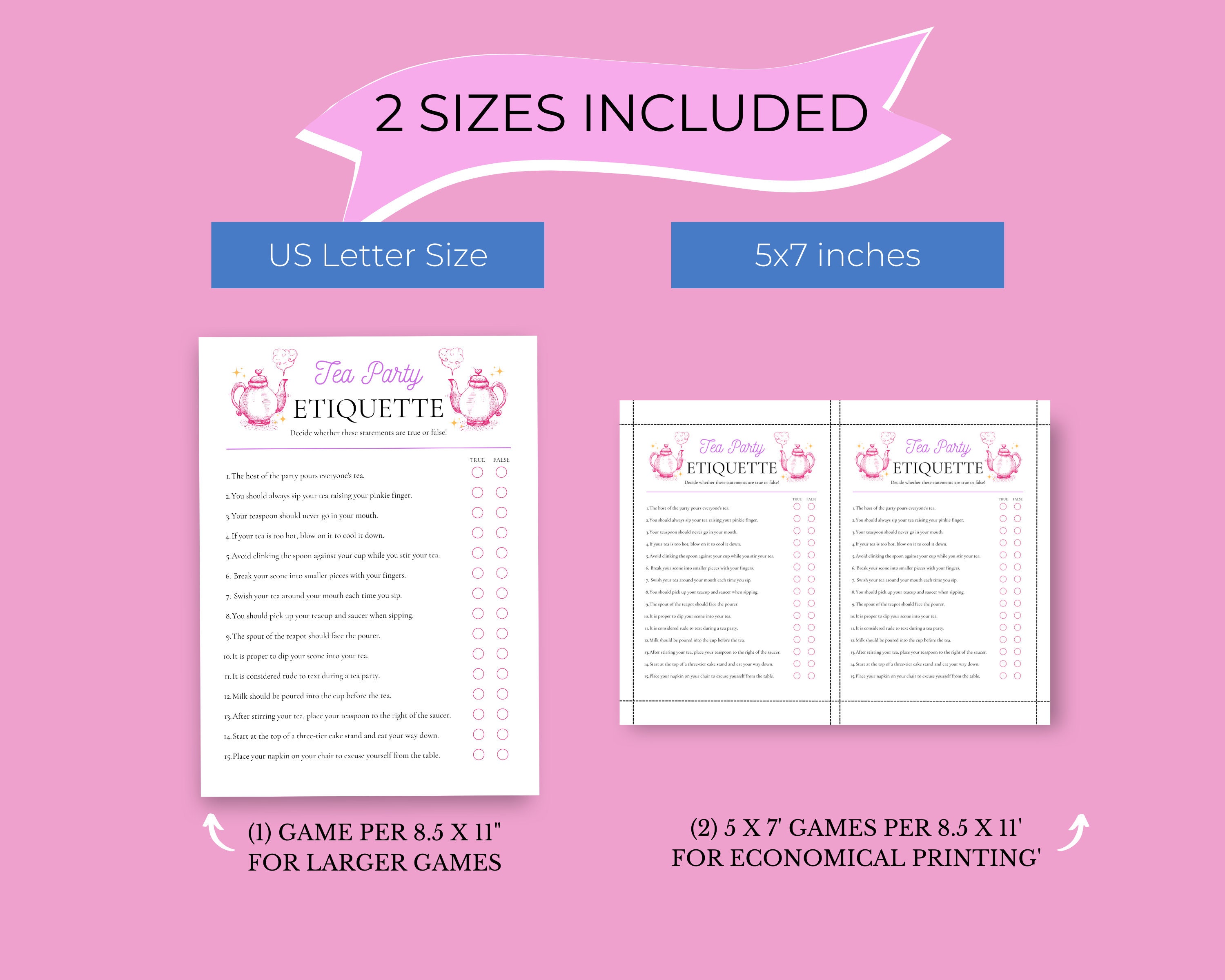 Tea Etiquette Game | Ladies Tea Party | Afternoon Tea Party | Tea Party ...