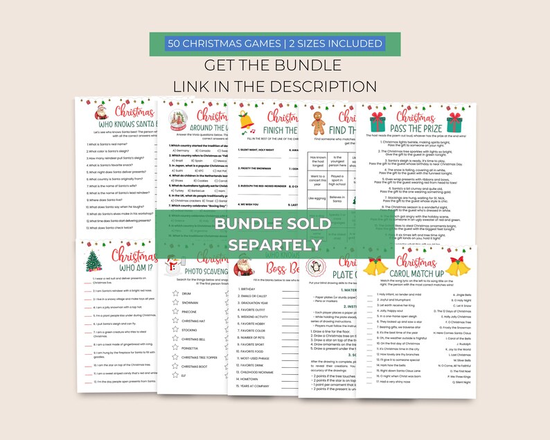 Christmas Charades, Fun Family Christmas Game, Christmas Pictionary ...