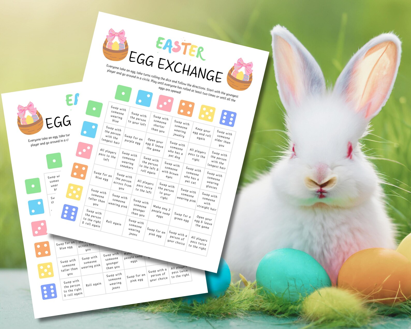 Easter Egg Exchange Game, Easter Dice Game, Easter Party Game, Easter ...