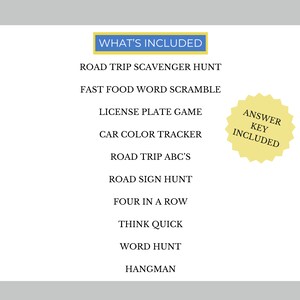 Road Trip Games Bundle: Scavenger Hunt & Car Activities (digital ...