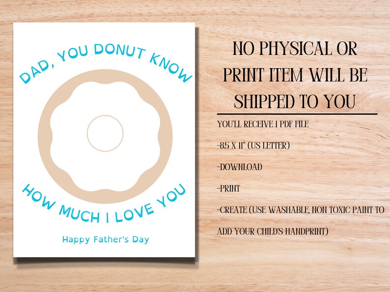 Fathers Day Fingerprint Craft | Donuts With Dad Craft | Fingerprint Art ...