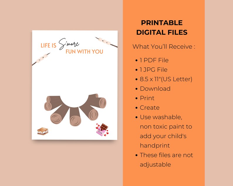 Campfire Handprint Art | Life is Smore Fun With You | Handprint Craft ...