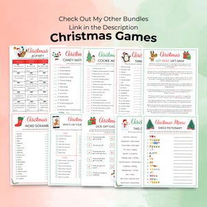 Christmas Games Bundle Printable, Christmas Trivia Games, Christmas ...