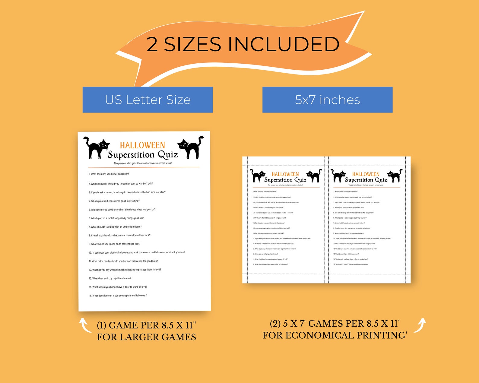 Halloween Superstition Quiz Halloween Party Games Halloween Activity ...