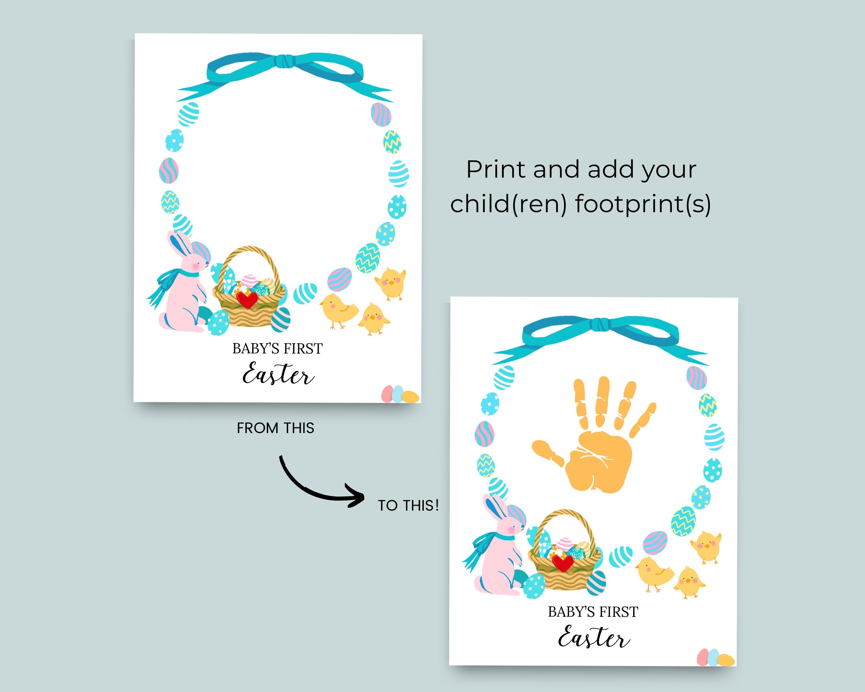 Baby's First Easter Handprint Art: Keepsake Craft (digital Download) - Etsy