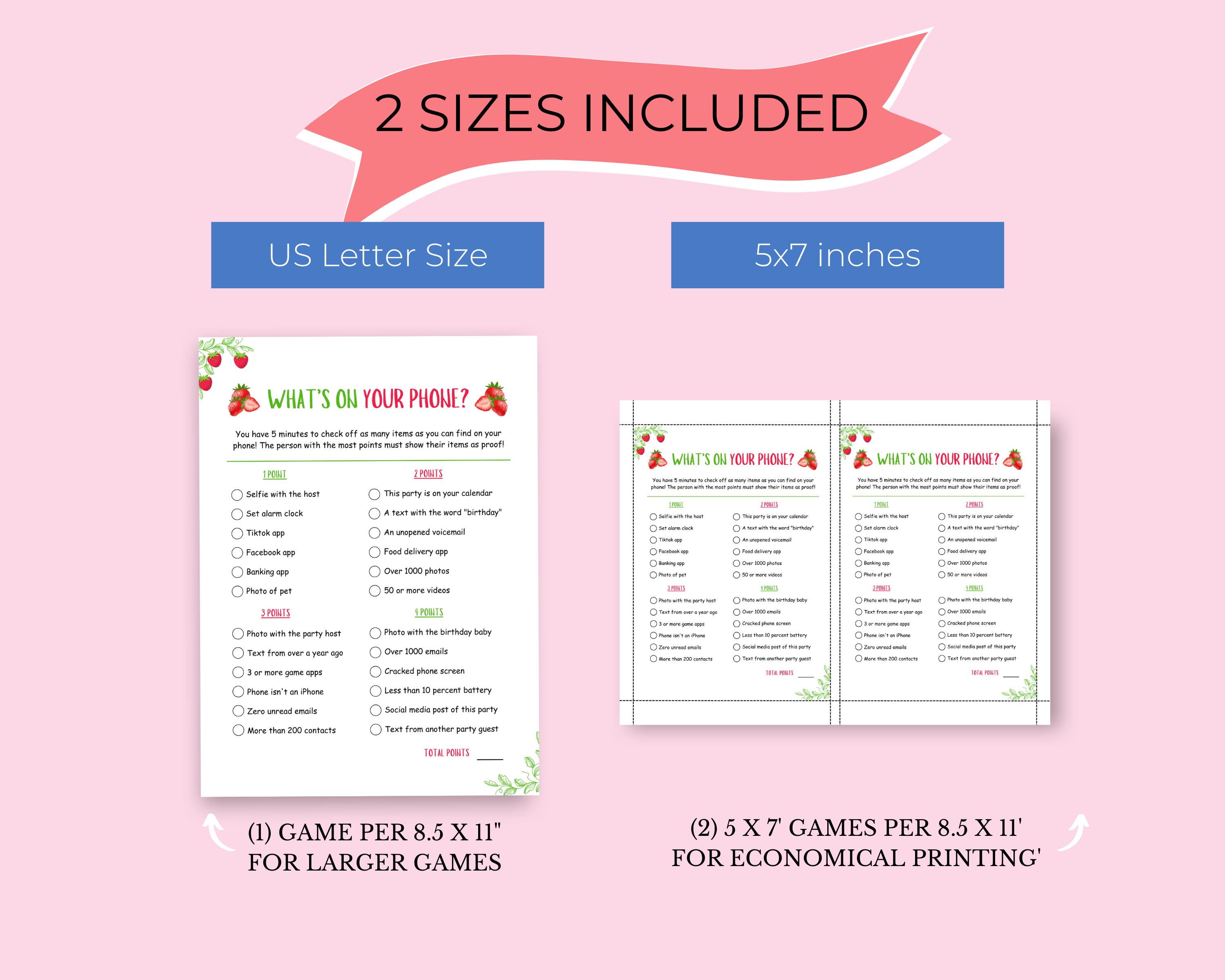 Berry First Birthday Games Bundle, Time Capsule First Birthday, What's ...