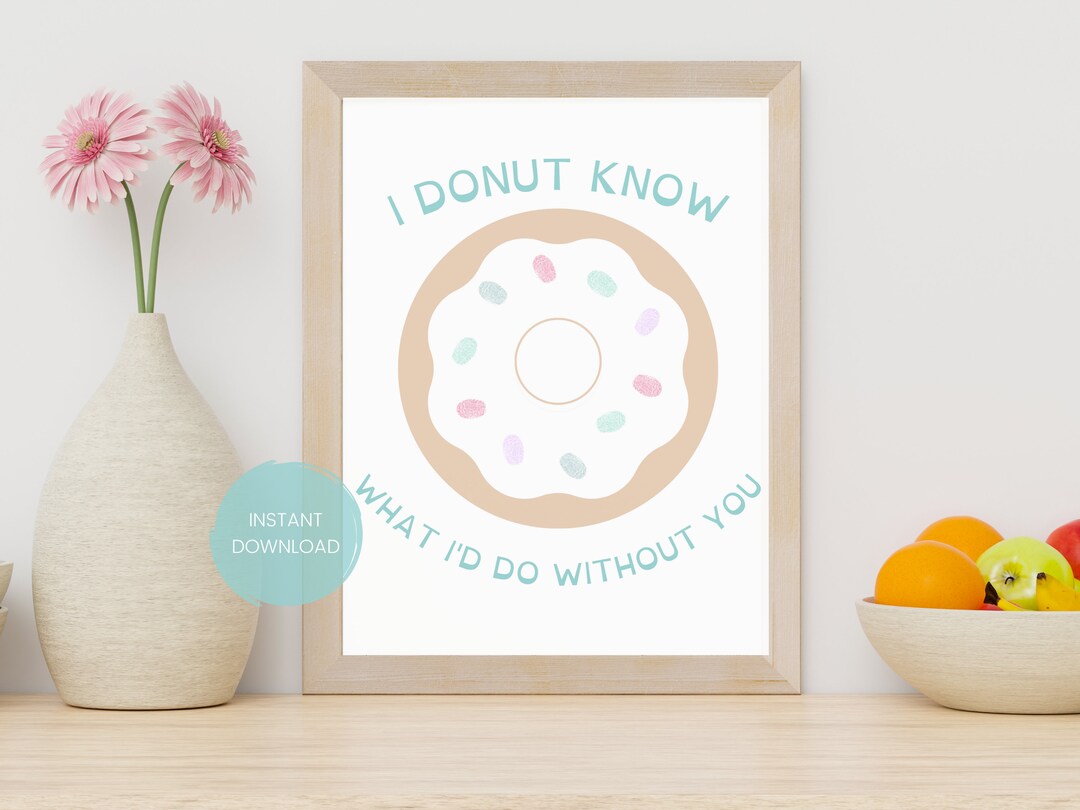 Fathers Day Fingerprint Craft Donuts With Dad Craft - Etsy