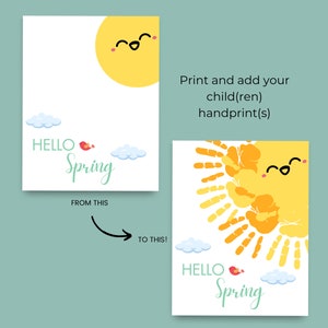 Spring Handprint | Spring Handprint Art | Hello Spring | Handprint ...