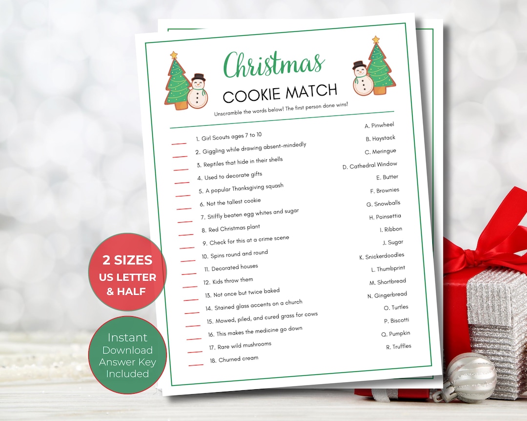 Christmas Cookie Game, Christmas Game Adults, Fun Christmas Game ...