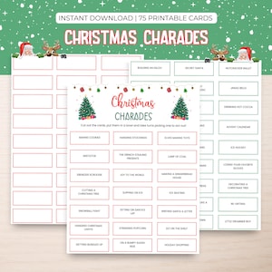 Christmas Charades, Fun Family Christmas Game, Christmas Pictionary ...